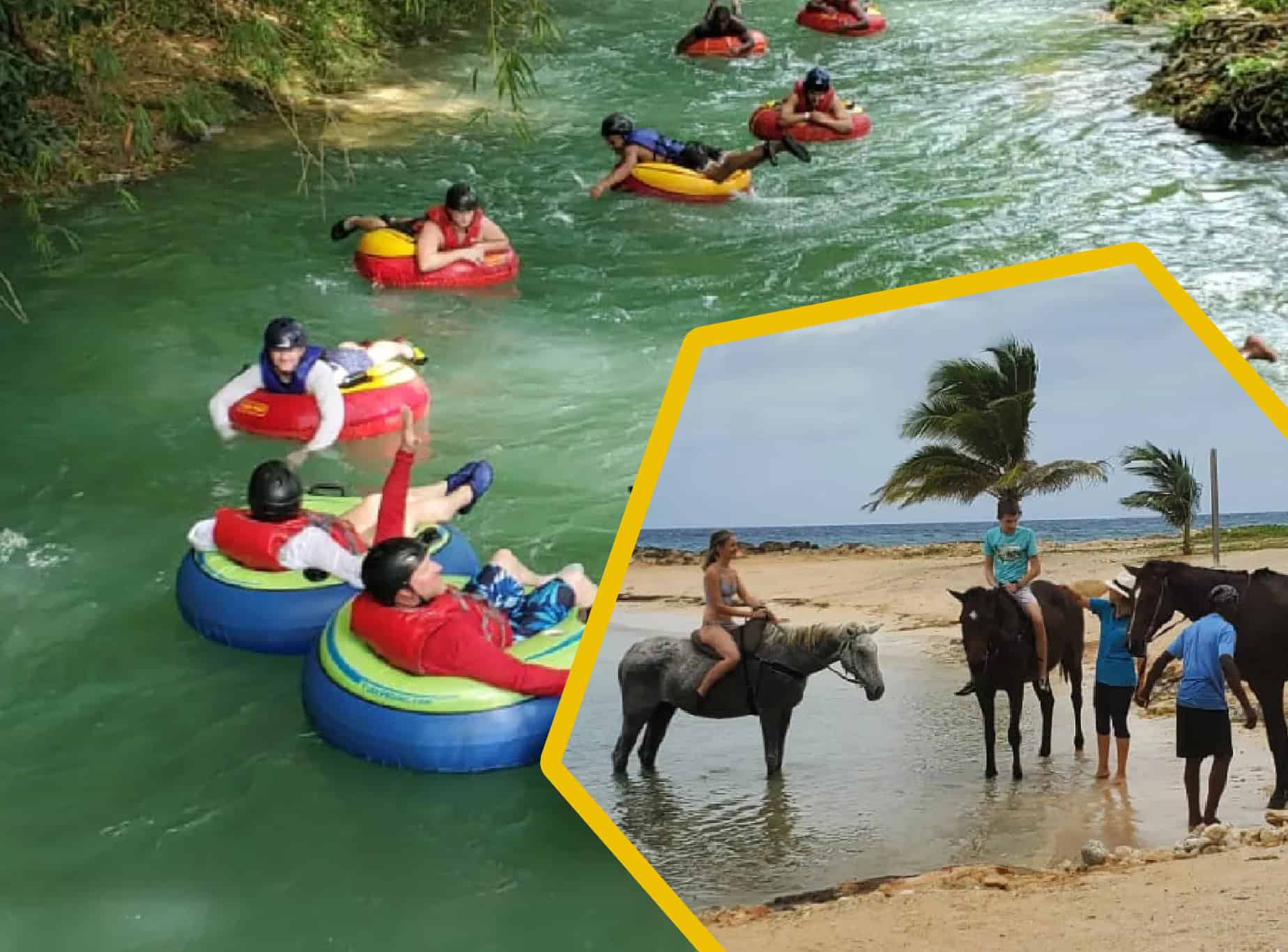FRIENDS & FAMILY TRIPPLE PLAY - RAPID RIVER TUBING, HORSEBACK RIDING ...